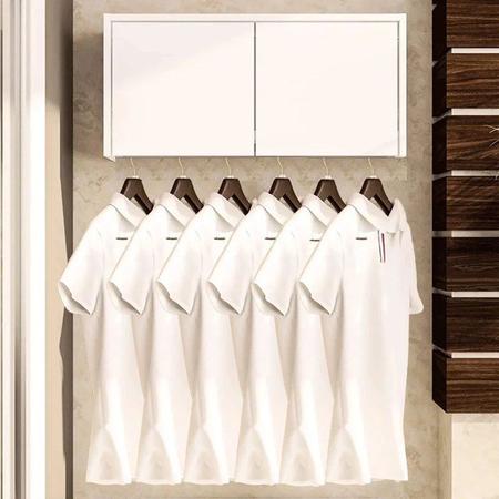 Armário Aéreo 2 Portas com Cabideiro Navegantes Branco - Politorno ...