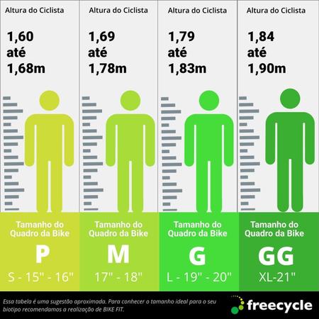 Tabela De Tamanho De Quadro De Bicicleta: Altura, Polegada, 50% OFF