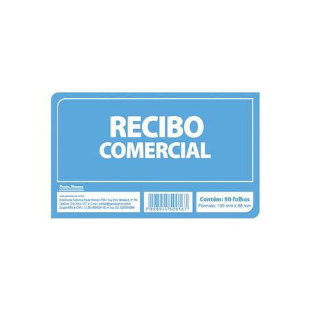 Pacote Com 20 Blocos De Recibo Comercial Sem Canhoto 50fls
