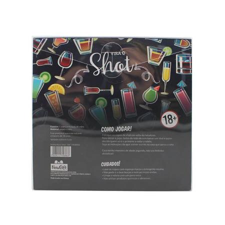 Jogo De Shot Seta Vira Vira Com Copo De Vidro Base Giratoria - Clink ...