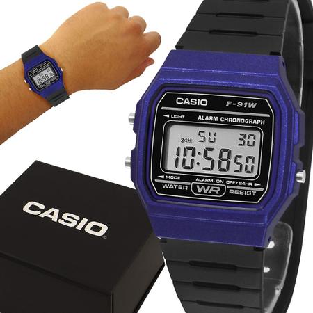 Relógio Casio Vintage Azul Digital Original Prova D'água - Relógio🎁 ...