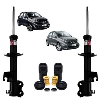 02 Amortecedor Kayaba Dianteiro+ Kit Batente Nissan March 2011 A 2020 ...