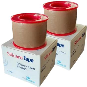 02 Silicare Tape Fita Gel de Silicone 2,5cm x 1,5 metros - Cicatrizes e ...