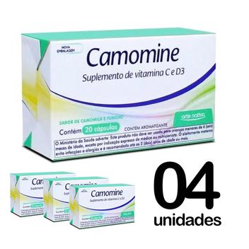 04un Camomine Vitamina C e D Arte Nativa 20 Capsulas - Vitaminas A-Z ...