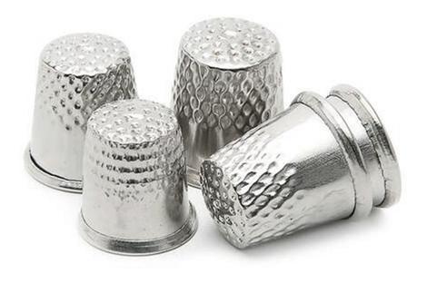 05 Dedal Metal Costura Manual Bordado Crochê Ponto Russo. - Evolvere ...