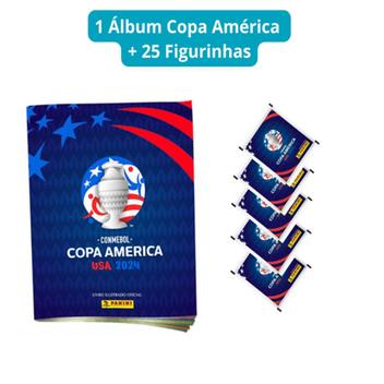 1 Álbum Copa América 2024 + 25 Figurinhas - Panini - Figurinhas para ...