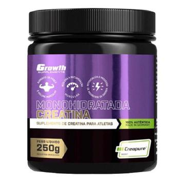 1 creatina monohidratada 250g - sem sabor com selo de creapure - Growth ...