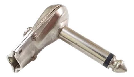 1 Plug P10 90 Graus Conector L Mono Metalico Cachimbo - Plugs e ...