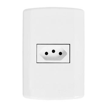 1 Tomada de embutir 2P+T Branca 10A/250V 7211 - Pluzie - Interruptores ...