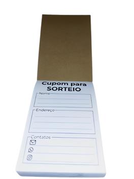 10 Blocos C/ 100 Fls Cupom de Sorteios Ideal para promoções - Dz Group ...