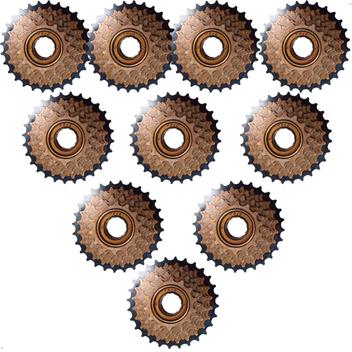 10 Catraca Roda Livre Rosca 7 Velocidades 14/28 Dentes Original Dourada ...