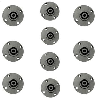 10 Conectores Plug Speakon 4 Polos Painel Redondo - Bertô - Plugs e ...