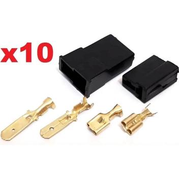 10 Conjunto Conector 2 Vias Plug Macho E Fêmea - sem marca - Plugs e ...