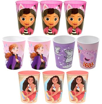 10 Copos Peppa Moana Frozen Gabby Estampado 320ml para Base de Ovo de ...