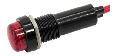 10 - Lampada Sinalizadora Olho De Boi 220v Com Rabicho vermelha - Zx ...