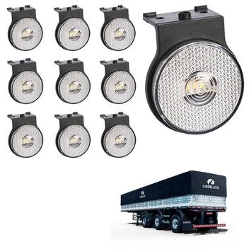 10 Lanterna Lateral Librelato LED Cristal 65mm c/ Supt - Fio - DW ...