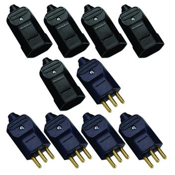 10 Pçs Plug Macho e Tomada Femea Com 3 Pinos 20A Margirus - Margirius ...