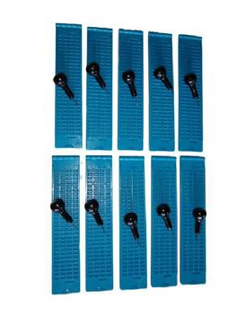 10 Regletes Braille Azul Para Deficientes Visuais/Cegos - Bb - Reglete ...