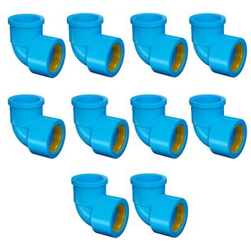 10 Unidades Joelho LR Bucha Latão 25x1/2" Azul - Plastilit/Multilti - Bucha Automotiva ...