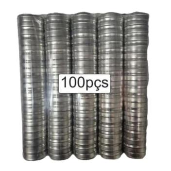 100 latinhas velas artesanais 5x1 lata redonda metal pote lembrancinha ...