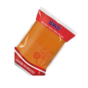 100 Palitos Pequeno Plástico Canudo 9cm Tubo Laranja Sólido - Bwb ...