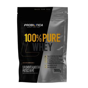 100 Pure Whey 900g Refil Probiótica Iogurte com Coco - Whey Protein - Magazine Luiza