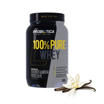 100% Pure Whey Pote 900g - Probiótica Suplemento Em Pó Wei Protein ...