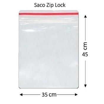 100 Sacos Saquinho Zip Lock Hermético 35x45cm Plastico - Talge - Saco a ...