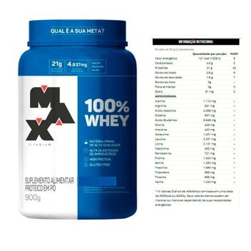 100% WHEY 900G POTE COOKIES & CREAM 900G - MAX TITANIUM - Whey Protein ...