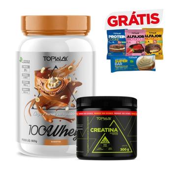 100% Whey + Creatina 300g - Topway - Kit de Suplementos - Magazine Luiza