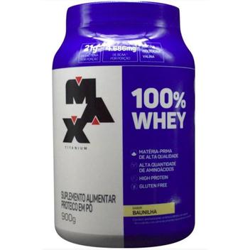 100% whey max titanium 900g - Massa Muscular - Magazine Luiza
