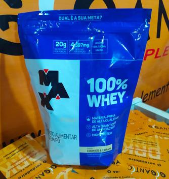 100% Whey Max Titanium 900g - Massa Muscular - Magazine Luiza