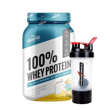 100% Whey Protein Shark Pro (900g)+COQUETELEIRA Integralmedica 700 ML ...