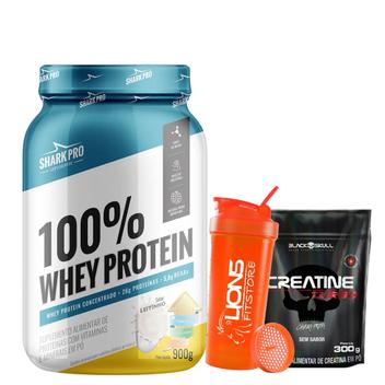 100% Whey Protein Shark Pro (900g)+Creatine Turbo 300g Refil ...