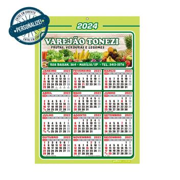 1000 Calendários de Parede Grande Personalizado 01 Folha 37x27 - ENEBUY ...