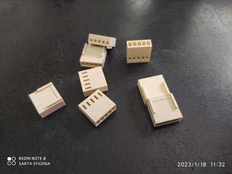 100x Conector Kk 2512 2,54mm 5 Vias Femea + Terminais Excon ...