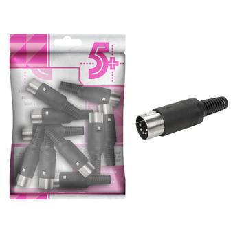 10x Plug Din 5 Pinos Macho 180 Graus - Alta Qualidade - 5+ - Plug Macho ...