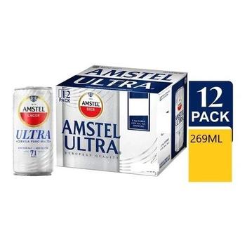 12 Cervejas Amstel Ultra Lager 269ml Sem Glúten, Apenas 71 Kcal por ...