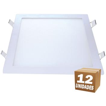 12 Painel Paflon Quadrado Embutir Luz Branco Frio 6500K Bivolt 24w ...