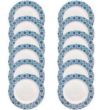 12 Pratos Raso Melamina 25cm Branco - SK - Prato Raso - Magazine Luiza