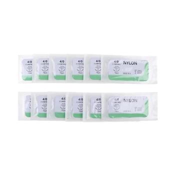 12 Unidades de Agulha de Sutura Médica Nilon (2.0/3.0/4.0) - Estéril ...