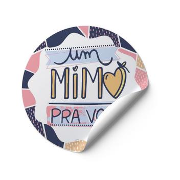 120 Adesivos Um mimo pra você colorido Vinil etiqueta redondos mimo ...