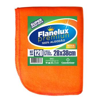 120 Peças Flanela Limpeza Laranja 28x38 Cm Atacado Flanela - Caebitex ...