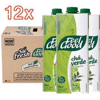 12x Chá Verde FEEL GOOD com Limão 1L - Chá Verde - Magazine Luiza