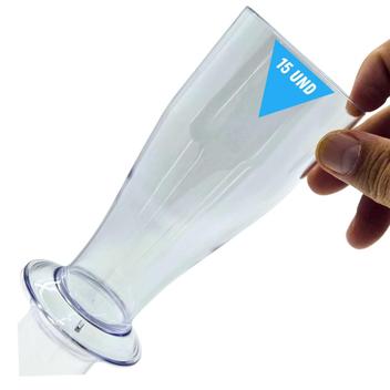 15 Copo Tulipa Acrilico de Cerveja Chopp Resistente para Festa 300ml ...