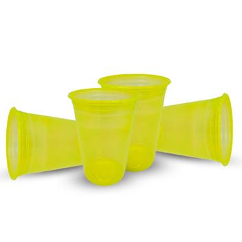15 Copos Autraliano Festa balada Aniversá 440ML NEON Amarelo - Belllo festas - Copo Descartável ...