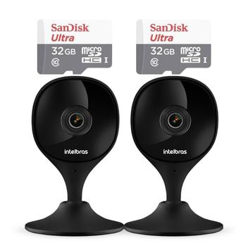 2 Câmeras Ip Wi-fi IMX C Black Intelbras + 2 Cartao 32GB Ultra - Câmera ...