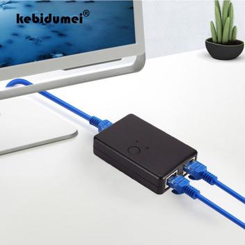 2 Em 1 Out Network Switch Box Selector 2 Portas RJ45 CAT6 LAN HUB ...