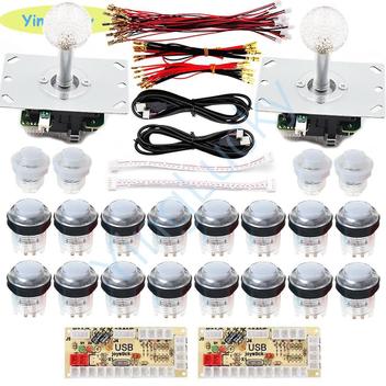 2 Jogadores joysticks kit com led arcade joystick 5v led botões usb ...