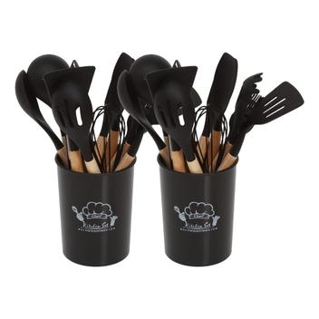 2 Jogo Talheres Utensílios de Cozinha Silicone Antiaderente - Kitchen ...